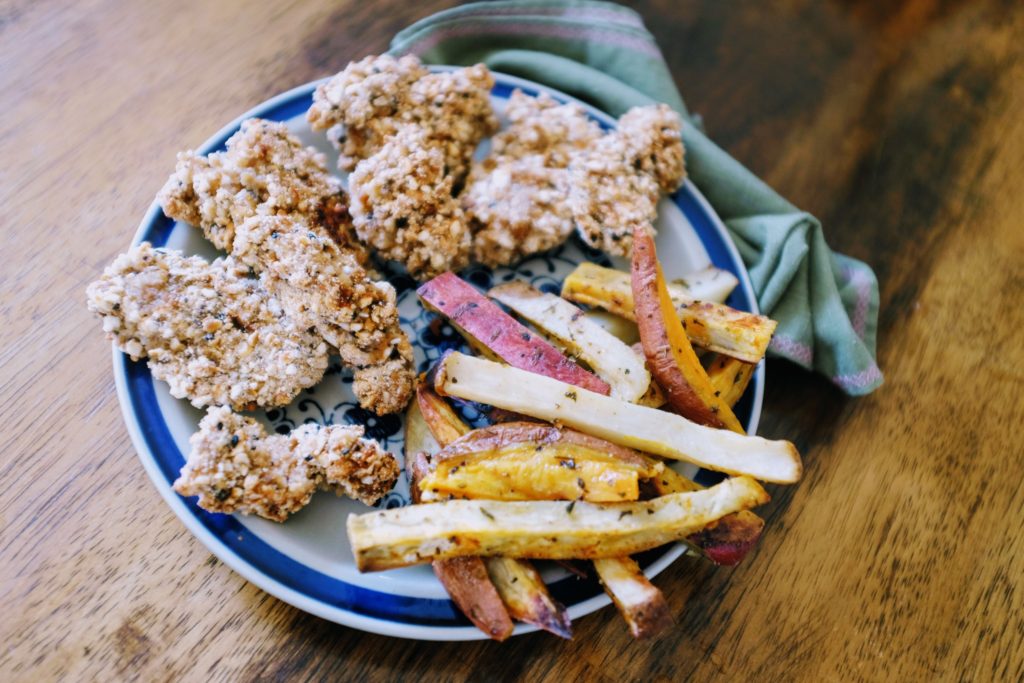 Everything Pretzel Honey Mustard Chicken Strips - Autumn Lytle